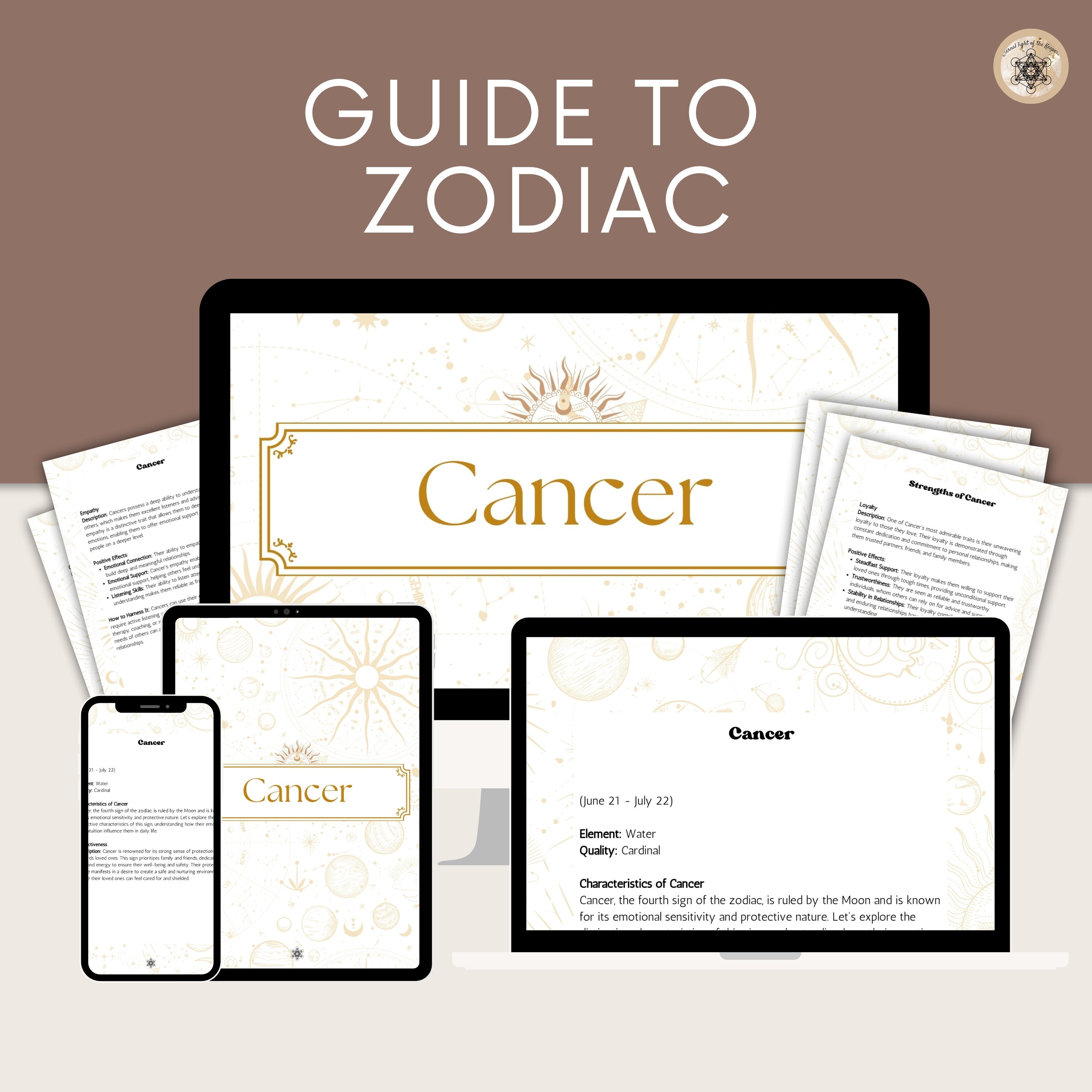 Cancer Zodiac Sign Astrology Guide, Comprehensive Horoscope Book, Learn ...