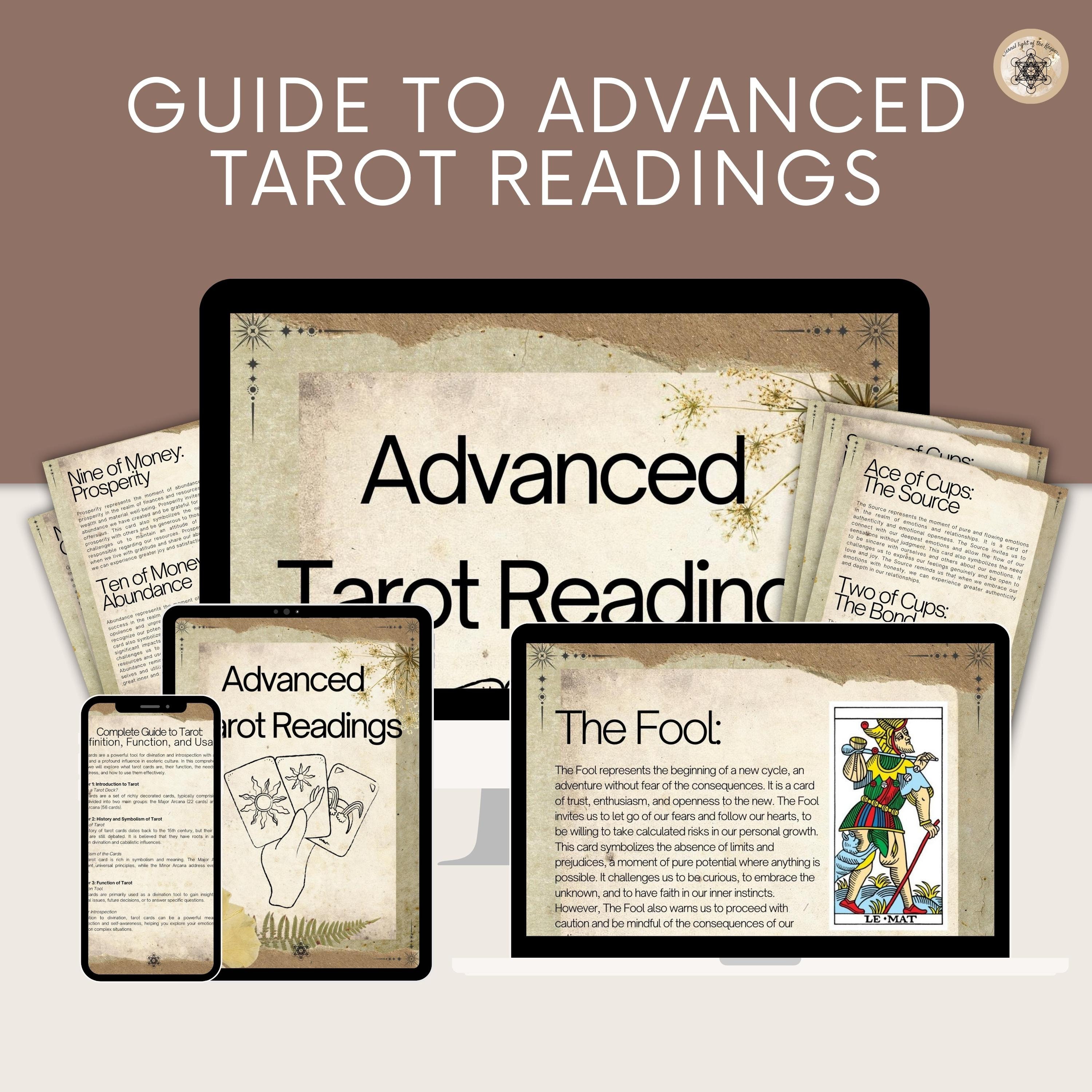 Printable Tarots Guide Engaging PDF Guide on Tarot Card Reading, Guide ...