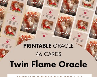 The Twin Flame Oracle Cards, Printable Twin Flame Oracle Deck, Oracle ...