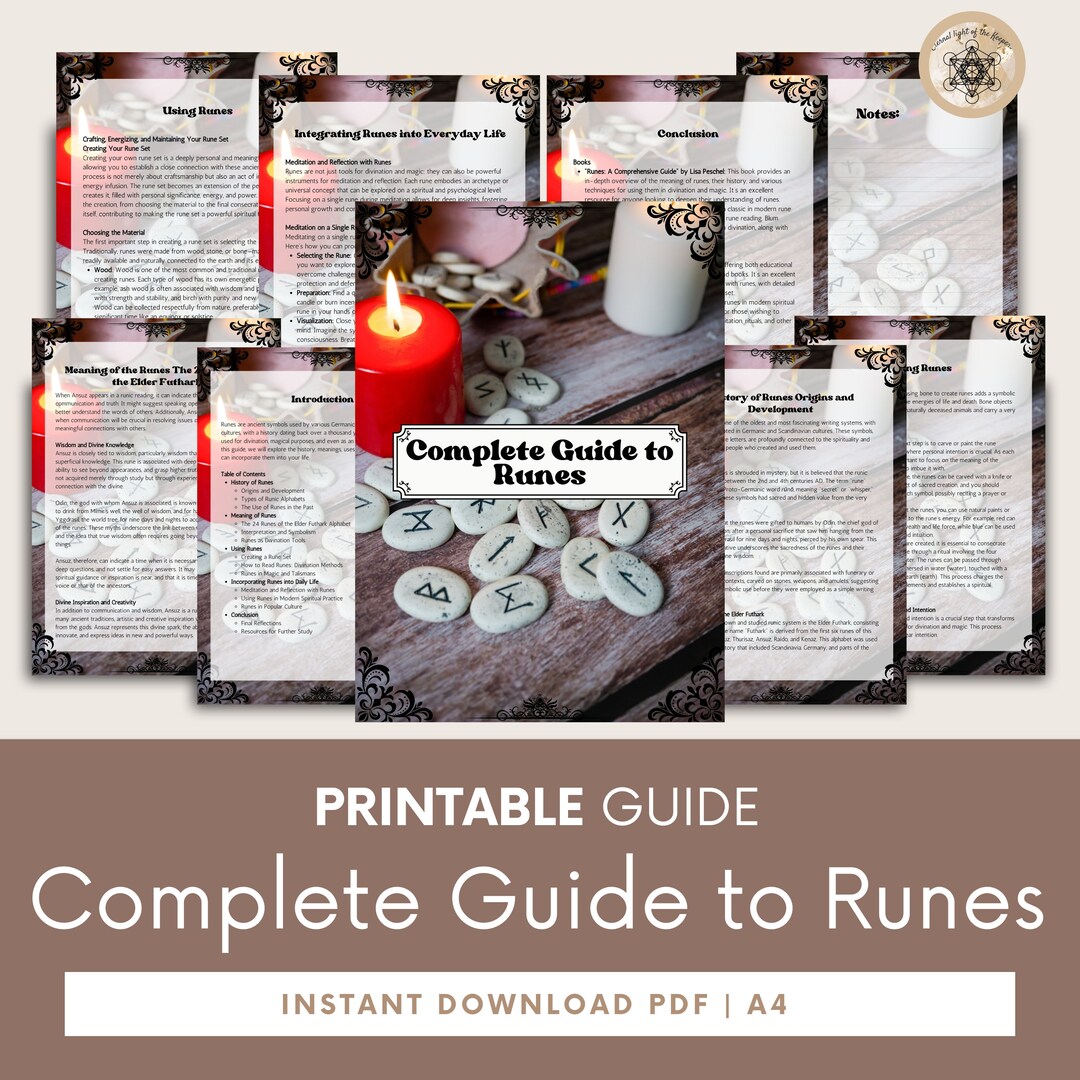 Printable Runes, Runes for Beginners, Celtic Runes, Magic Runes, Runes ...