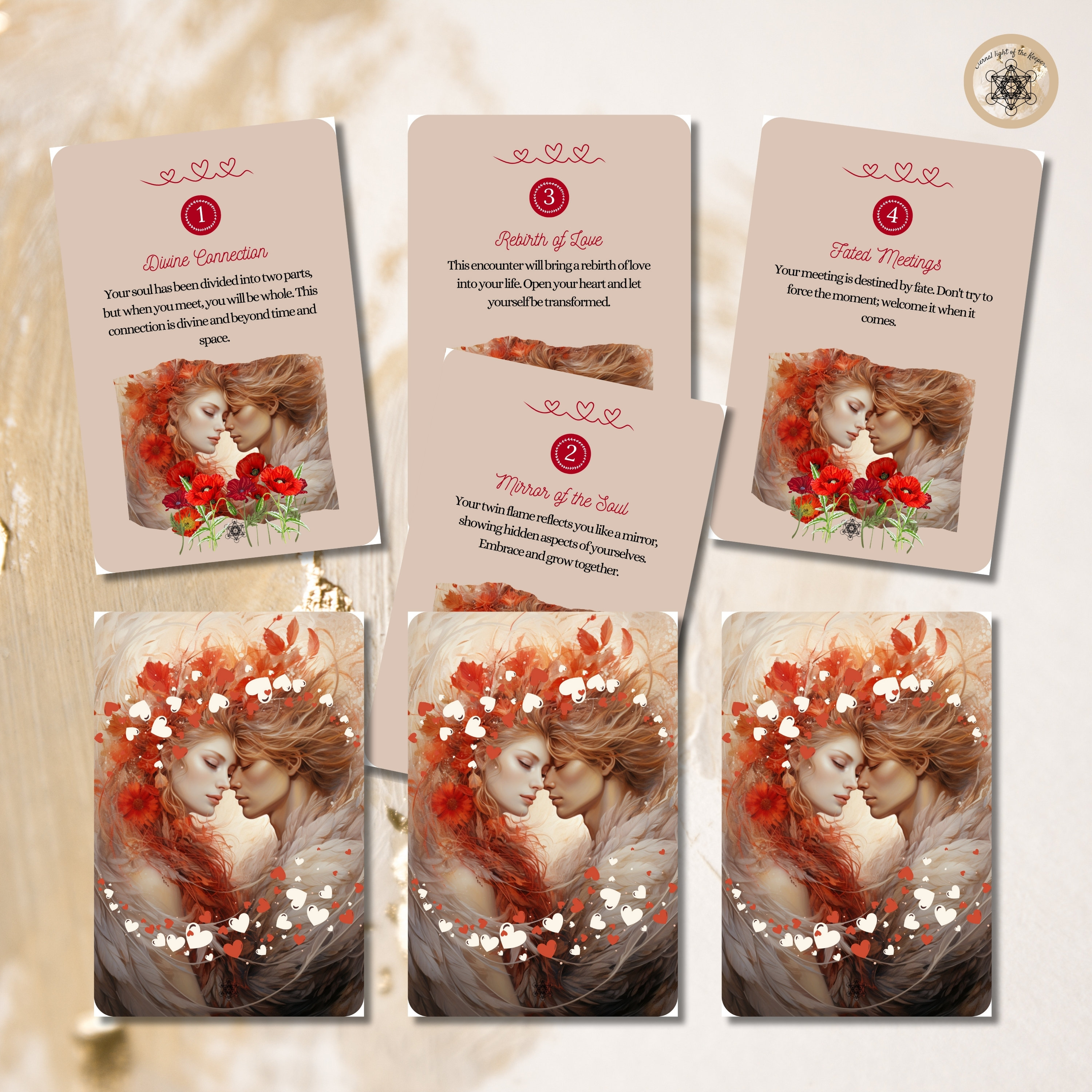 The Twin Flame Oracle Cards, Printable Twin Flame Oracle Deck, Oracle ...