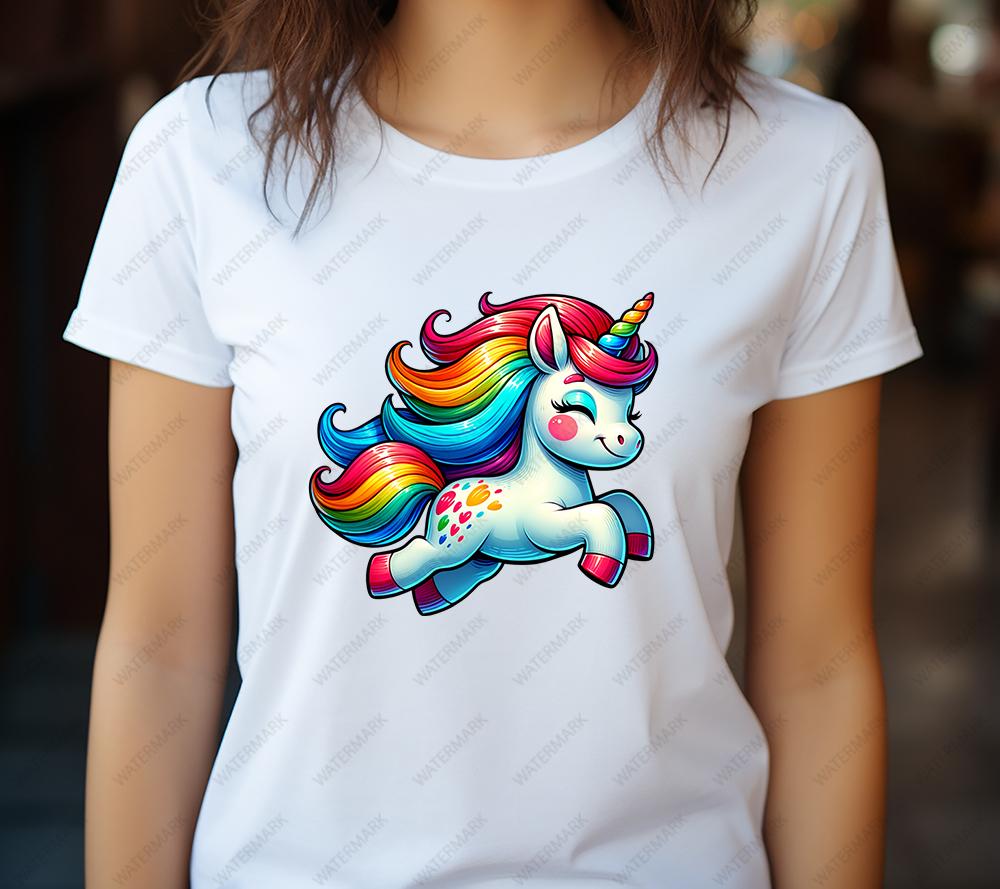 Rainbow Unicorn Clipart: Cartoon Sublimation PNG (digital Download) - Etsy