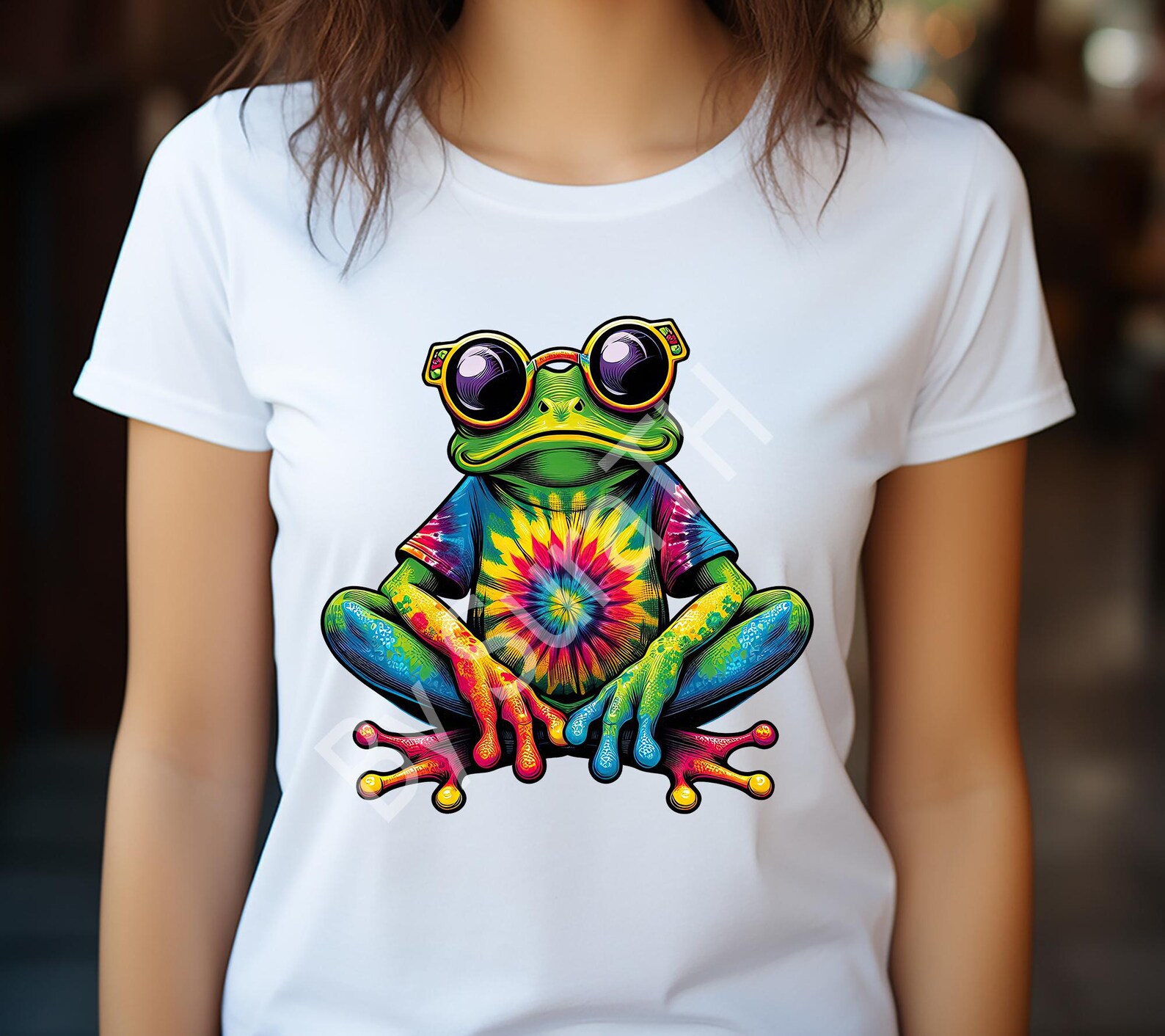 Cool Frog PNG, Hippie Frog Clipart, Tie Dye Frog PNG, Frog Digital ...