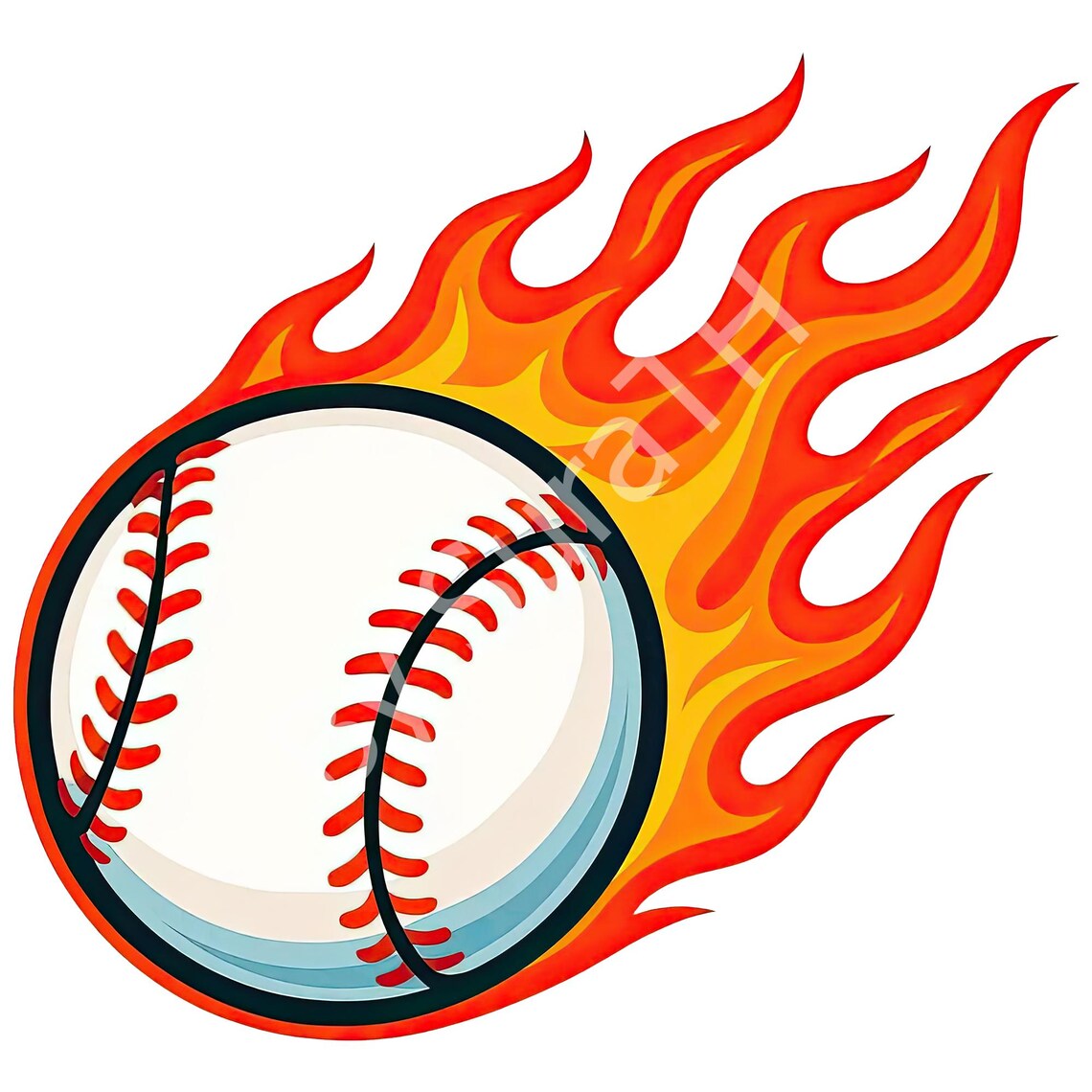 Flaming Baseball PNG: Fireball Graphic, Printable (digital Download) - Etsy