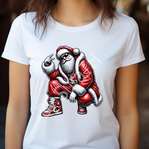 Hip Hop Santa PNG, Rapper Santa Clipart, Funny Santa Claus, Christmas ...