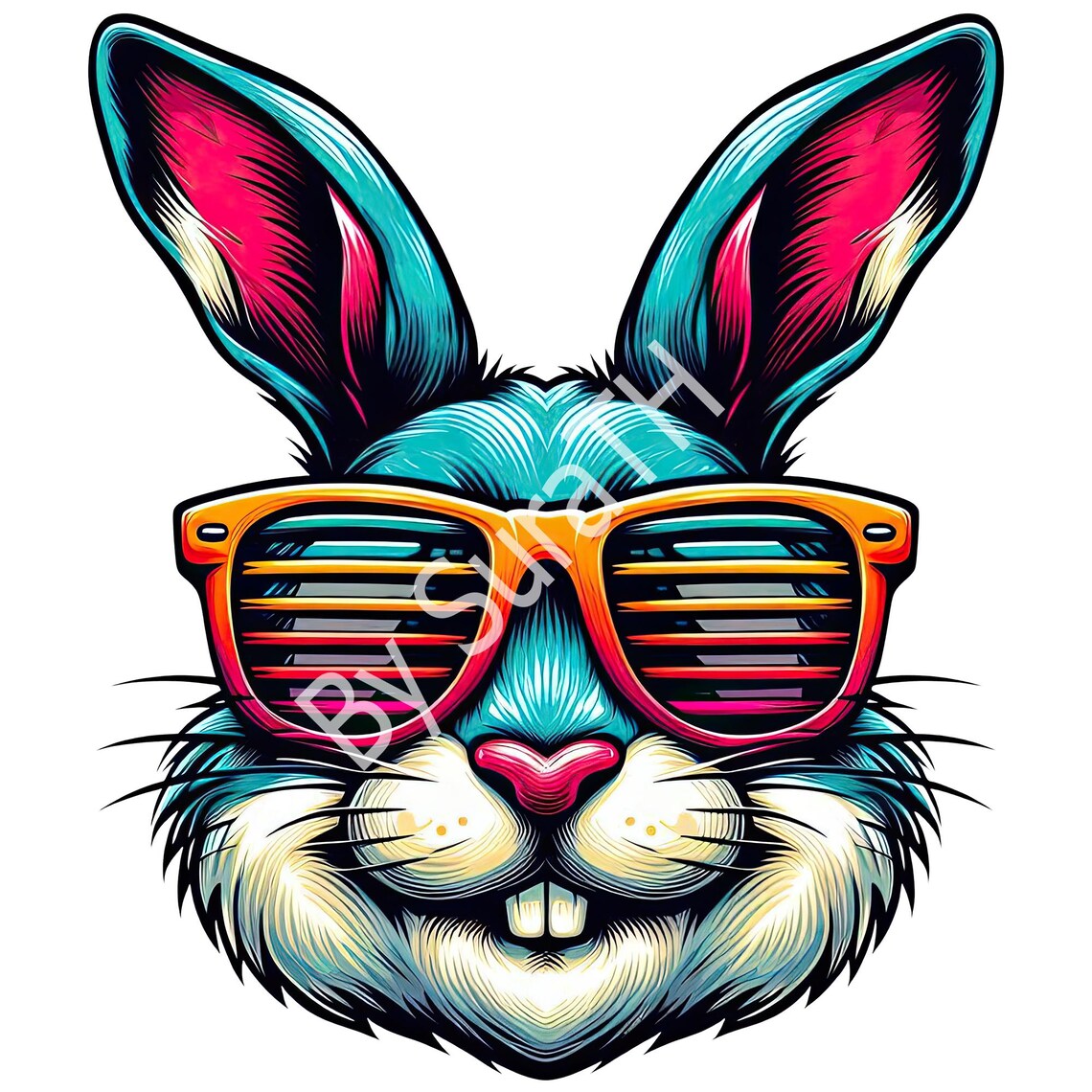 Funny Bunny Face PNG, Funny Rabbit Clipart, Cool Bunny Easter Day ...