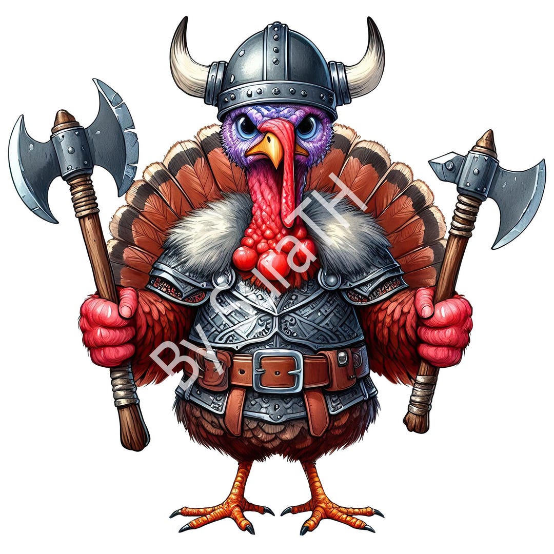 Turkey Thanksgiving PNG, Viking Turkey PNG, Funny Thanksgiving, Turkey ...