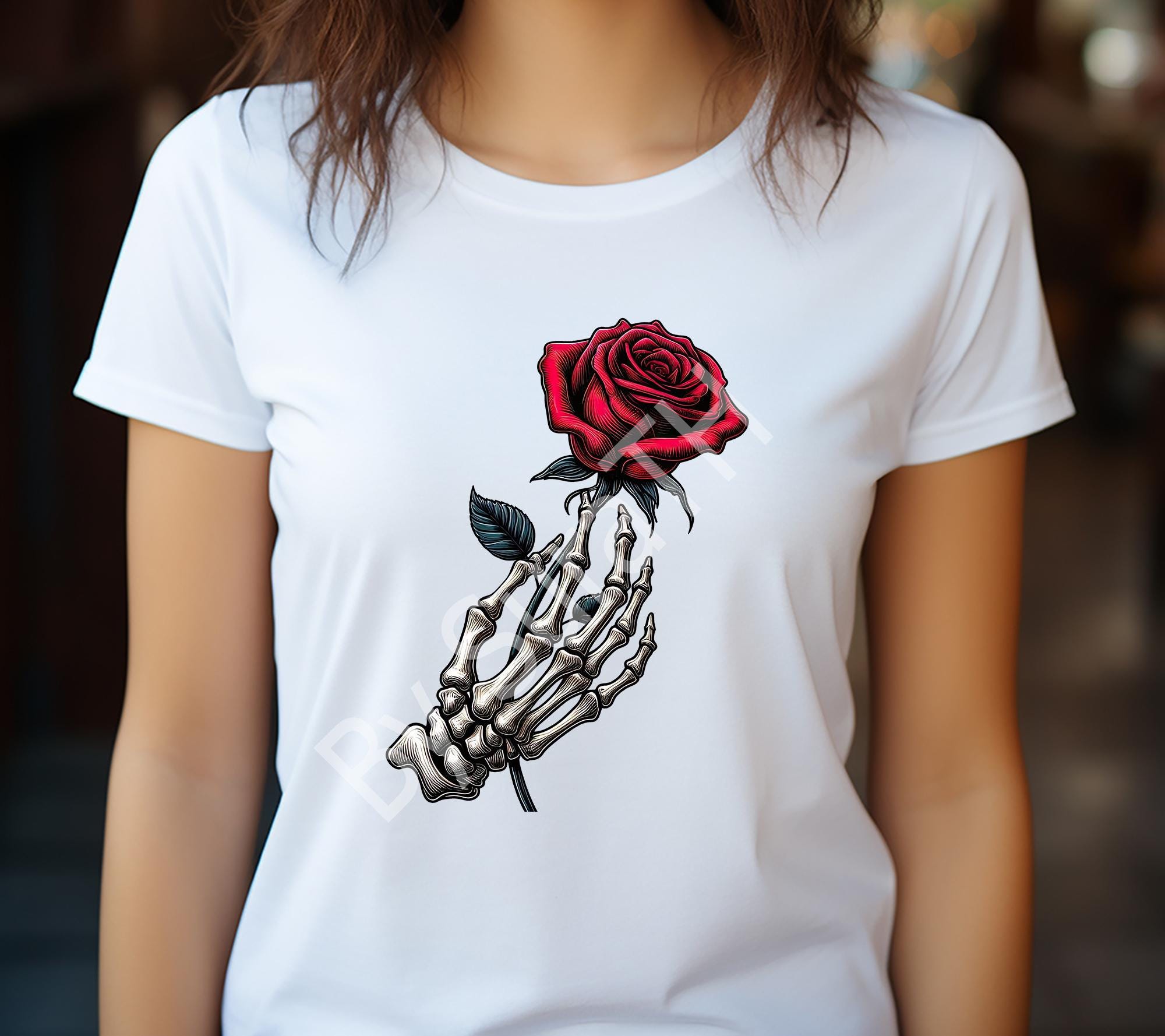 Skeleton Rose, PNG Clipart, Bone Hand, Scary Love, Valentine's ...