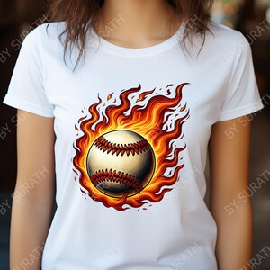 Fire Baseball PNG, Flaming Baseball Clipart, Digital Download ...