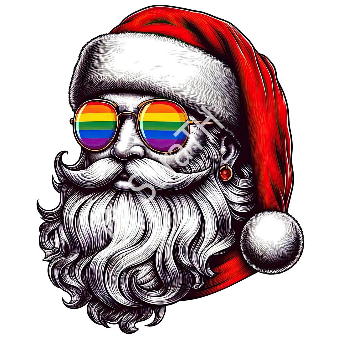 LGBT Santa Gay PNG, LGBT Santa Clipart, Rainbow Christmas Clipart ...