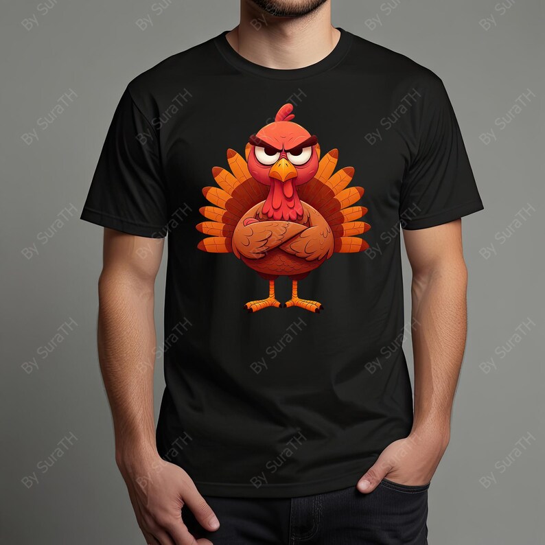Funny Grumpy Turkey Clipart, Thanksgiving PNG (digital Download) - Etsy UK