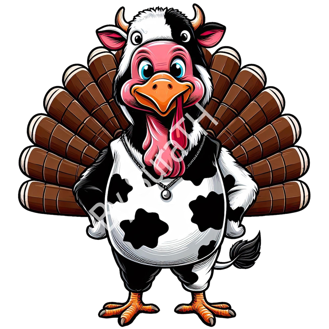 4 Turkey Cow Costume PNG, Funny Thanksgiving, Turkey Clipart, Turkey ...
