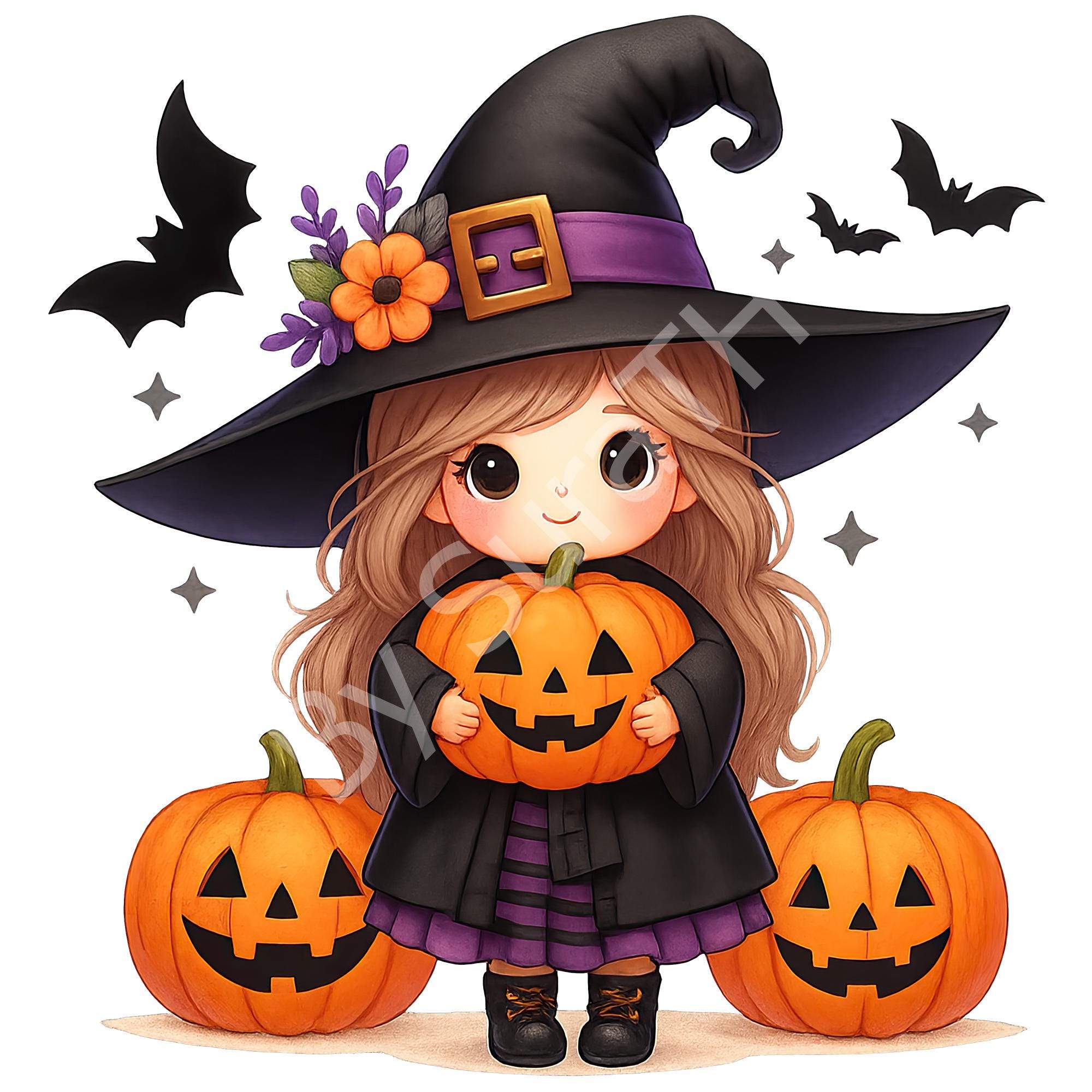Cute Little Witch, 5 PNG, Little Witch Clipart, Little Witch Halloween ...