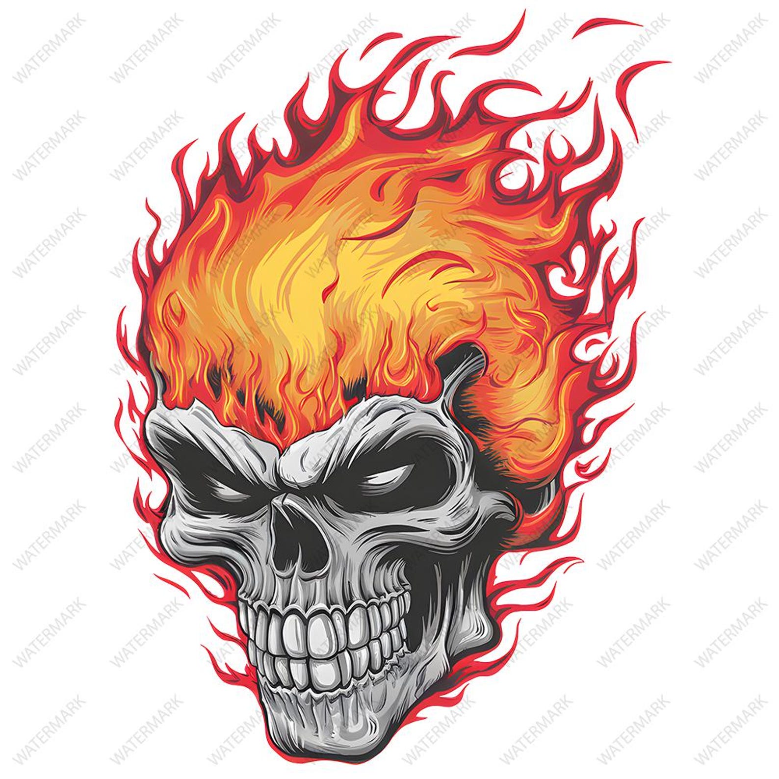 Flame Skull PNG, Fire Skull Clipart, Fire Skull Print, Fire Skull PNG ...