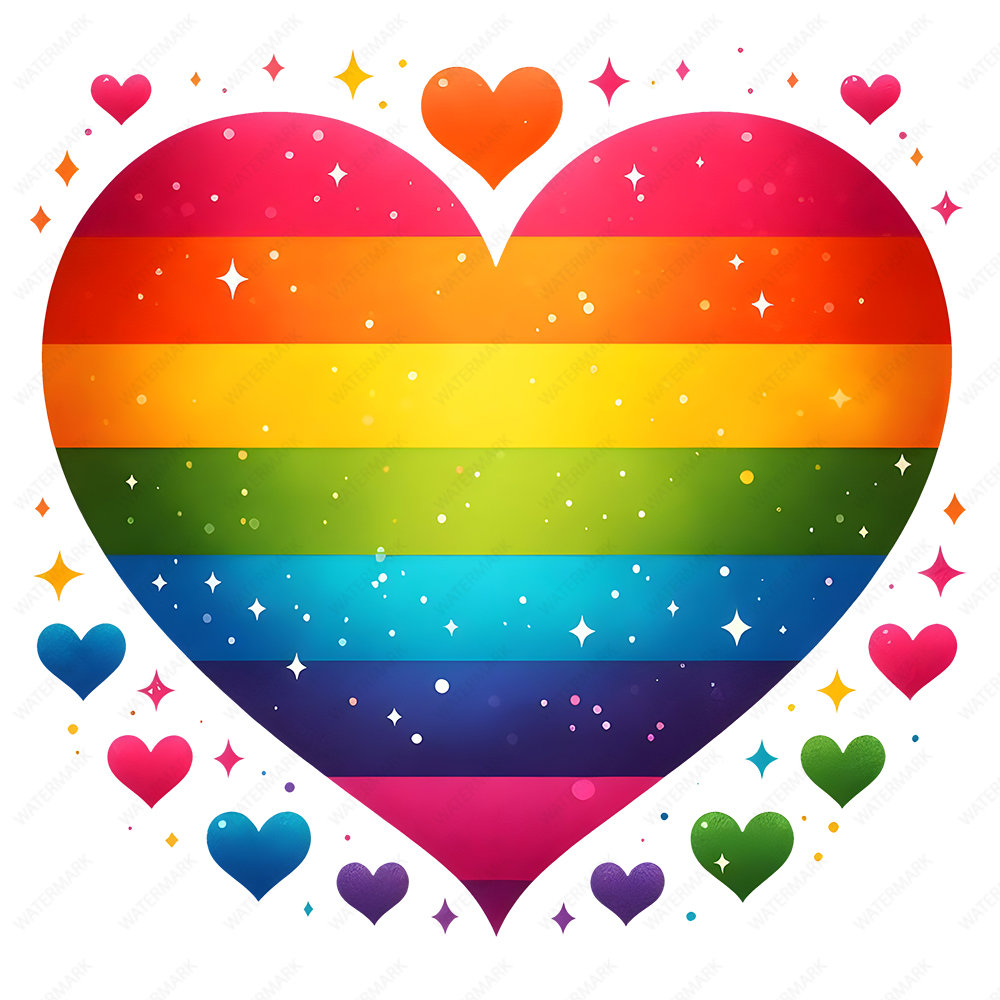 Rainbow Heart PNG, Pride Heart PNG, LGBTQ Heart, Gay Pride Heart, Queer ...