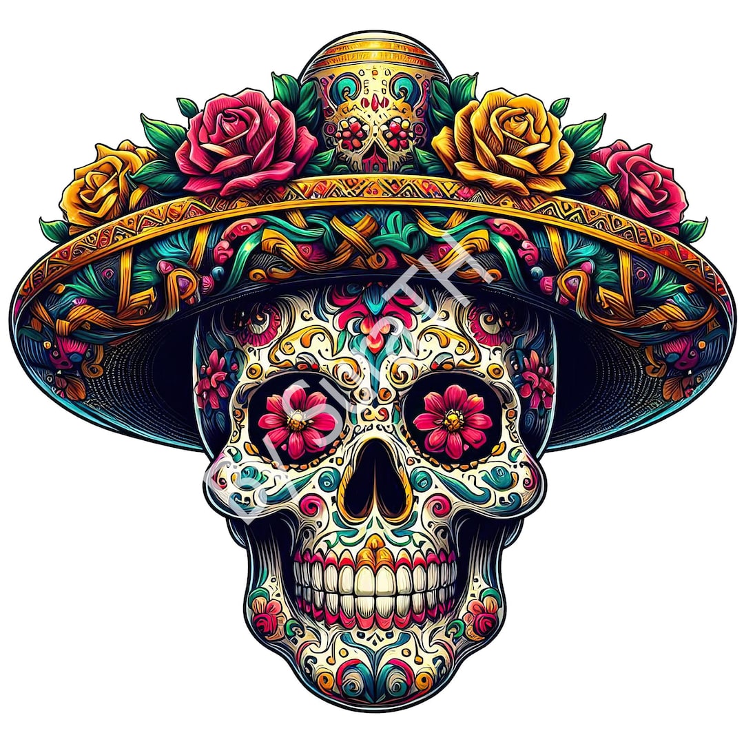 Cinco De Mayo Sugar Skull PNG, Sugar Skull Clipart, Mexican Skull Day ...