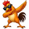 Funny Scruffy Rooster Clipart PNG - 10 Comical Cartoon Chicken With ...
