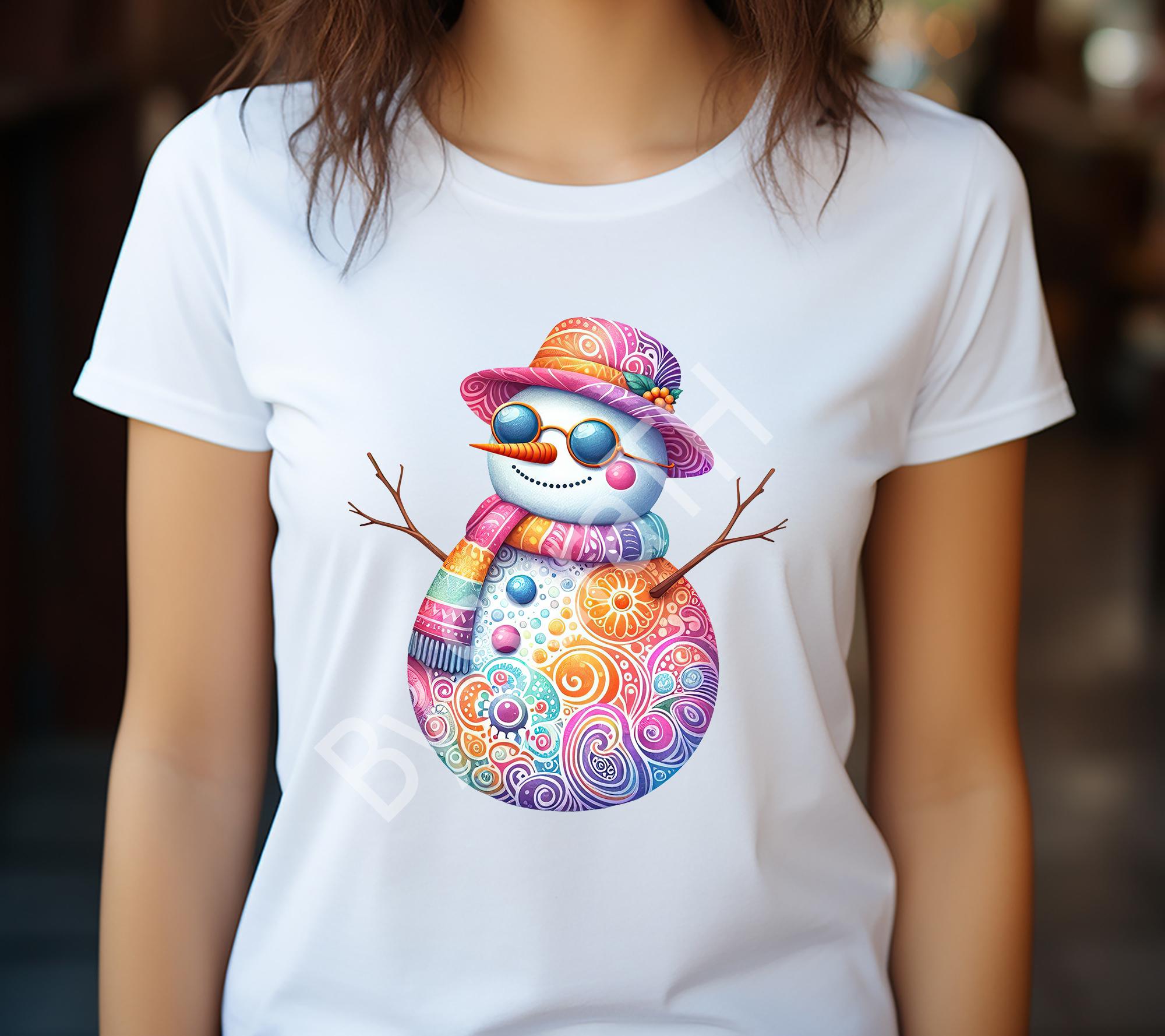 Colorful Snowman PNG, Pastel Snowman Clipart, Cute Snowman Digital ...