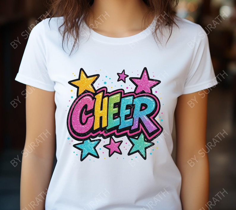 Cheer PNG, Colorful Cheer Clipart, Digital Download, Sublimation ...