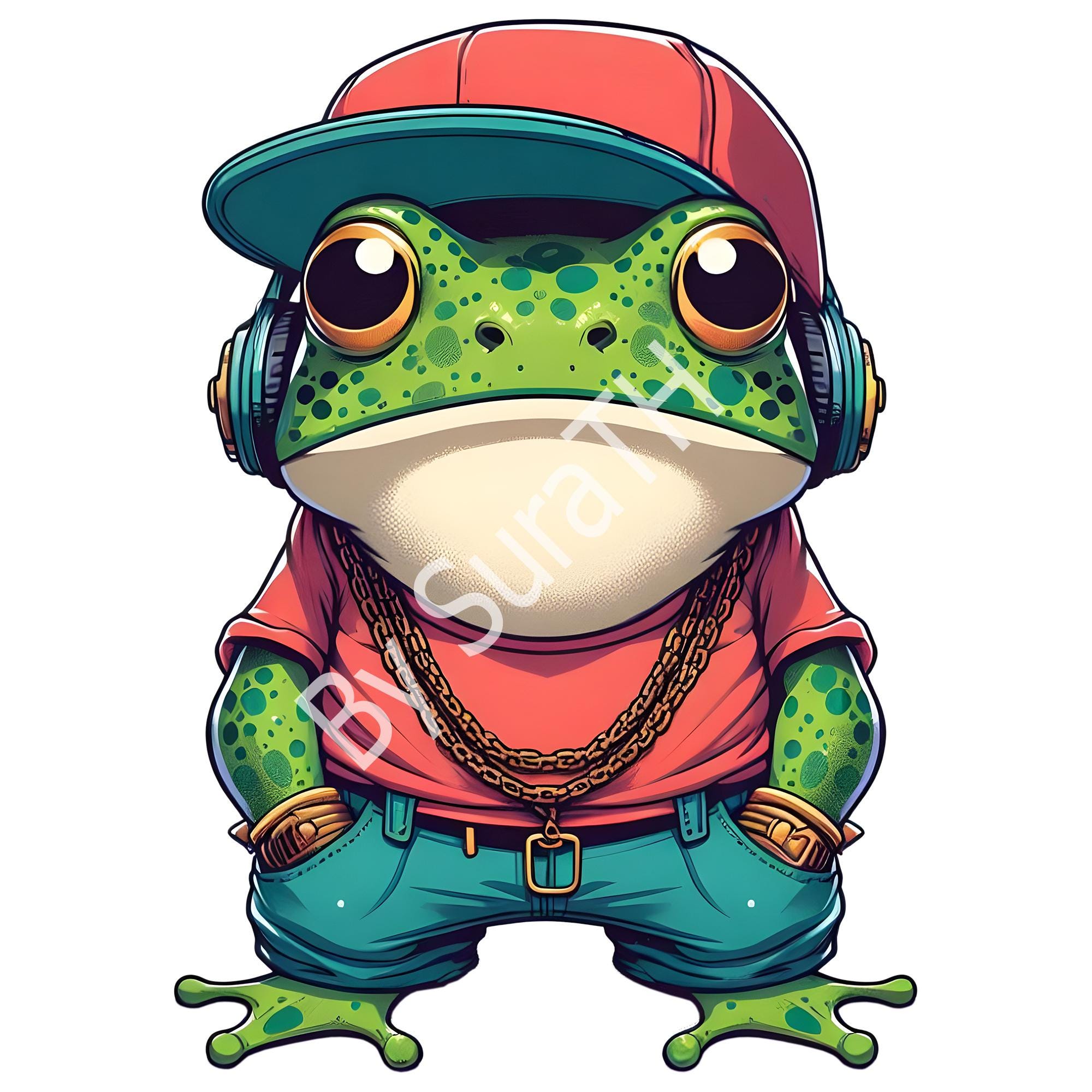 Hip Hop Frog PNG, Rapper Frog Clipart , Green Frog PNG, Frog Rapper PNG ...
