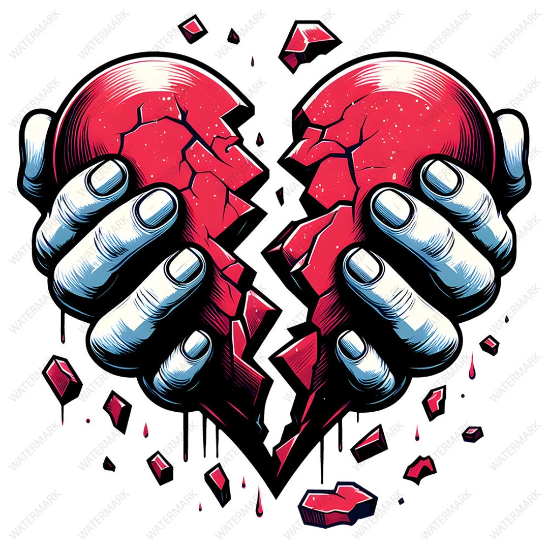 Broken Heart Clipart, Broken Heart PNG, Valentine Heart PNG, Valentine ...