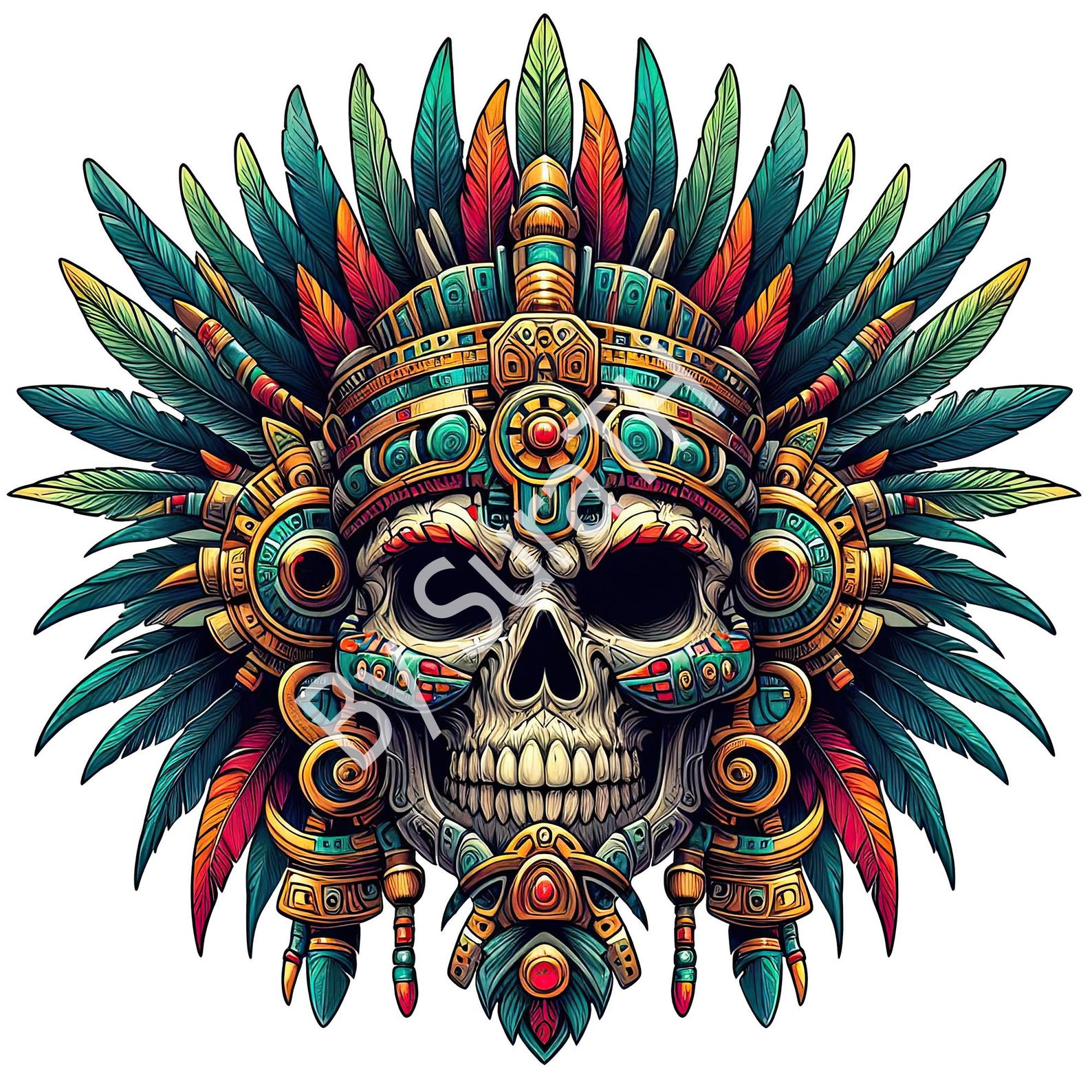 Aztec Warrior Skull PNG, Aztec Skull Clipart, Aztec Skull Digital ...