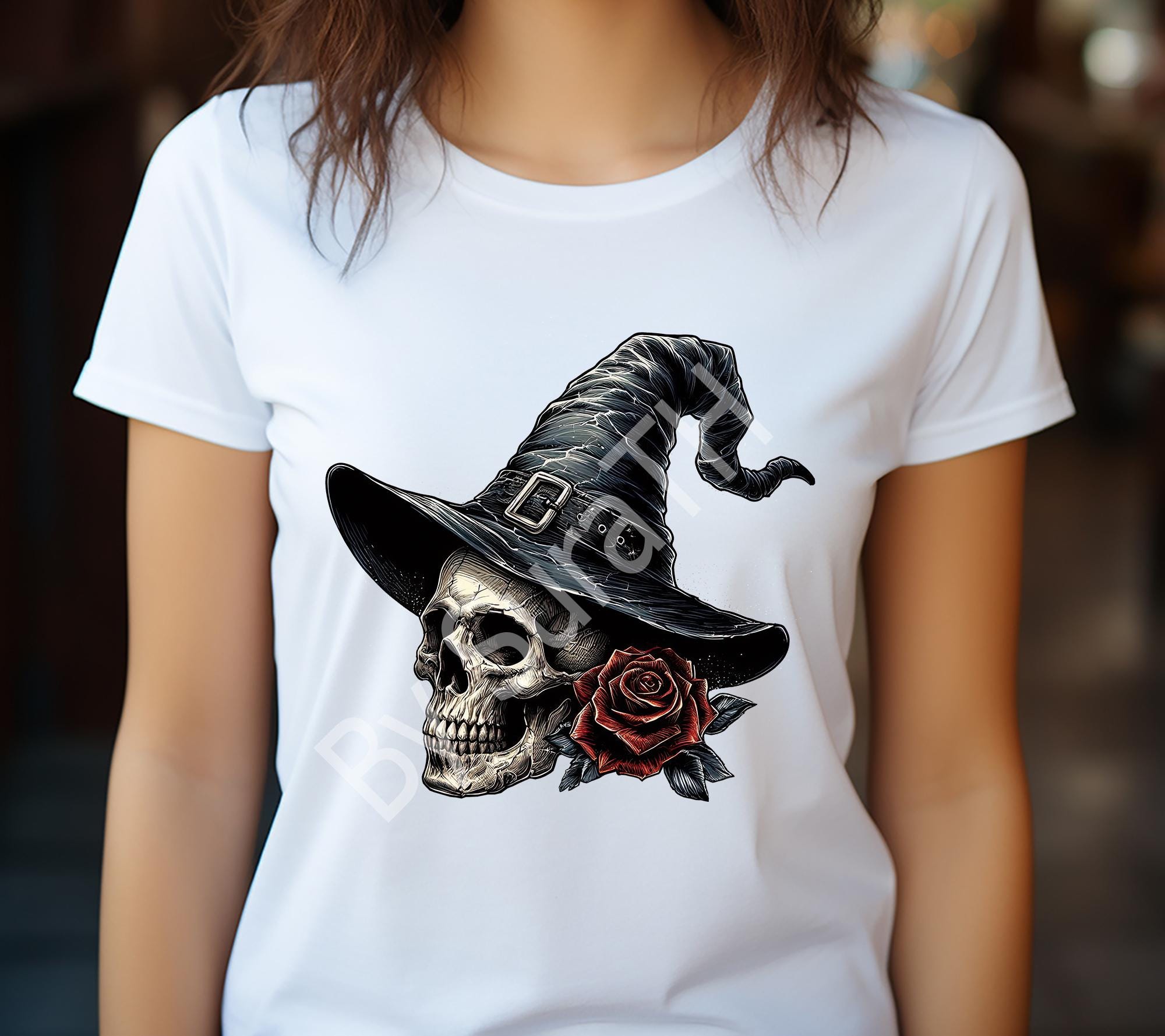 Witch Skull Rose PNG, Witch Skull Halloween, Scary Skull PNG, Skull ...
