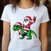 Santa Riding Dinosaur T Rex PNG, Santa Riding T Rex Clipart, Funny ...