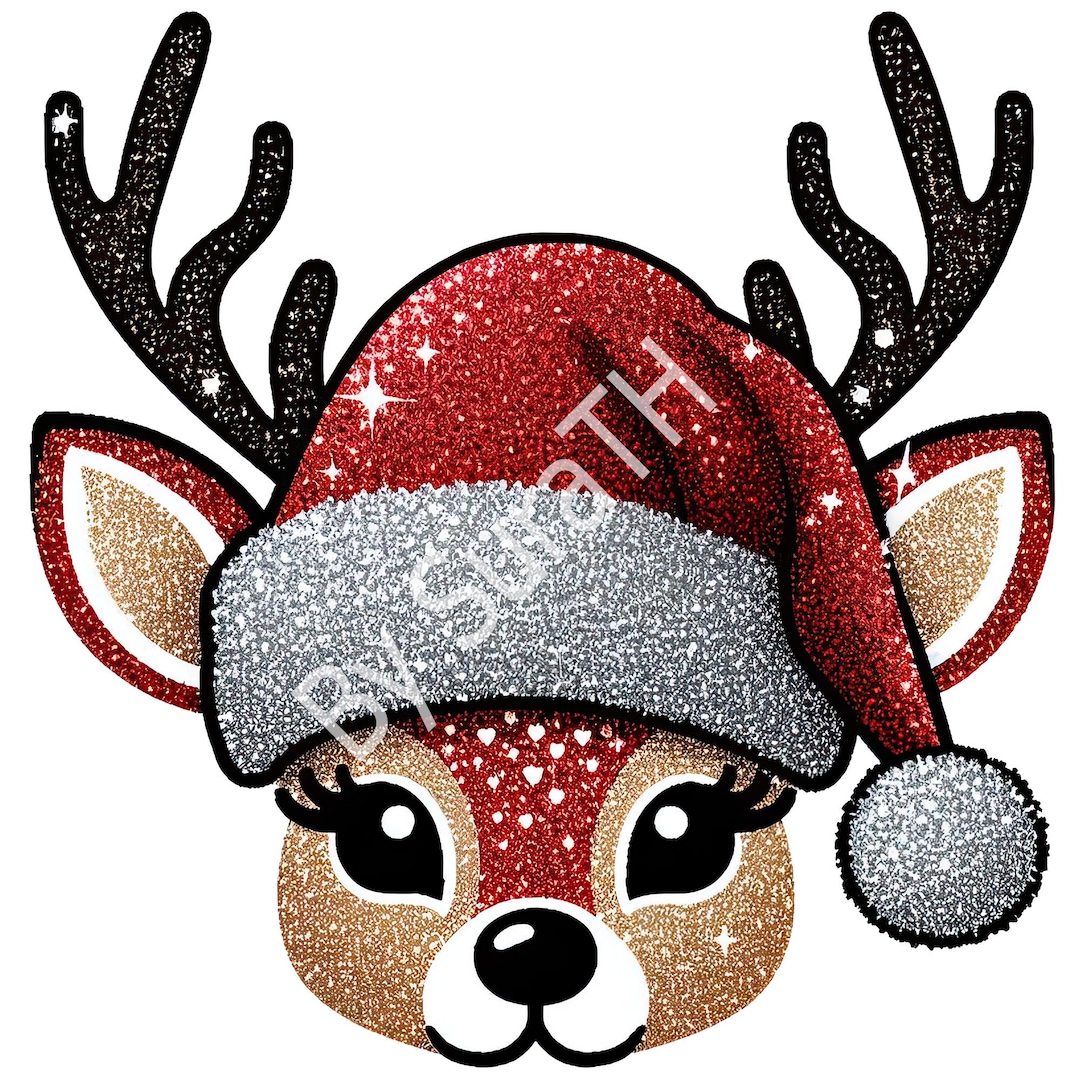 Cute Reindeer PNG, Santa Reindeer Clipart, Reindeer Christmas PNG, Cute ...