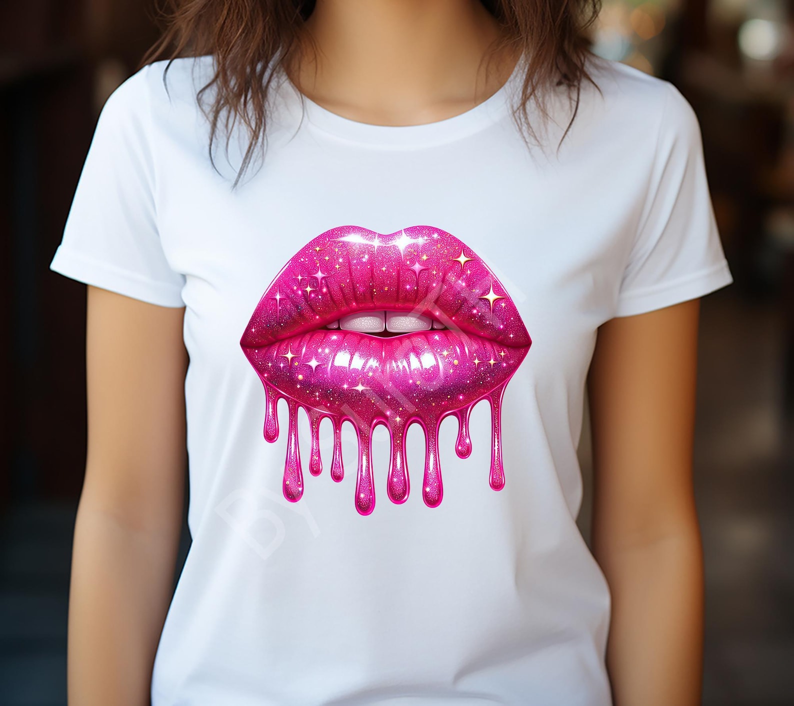 Dripping Pink Lips PNG, Lips Clipart, Digital Download, Sublimation ...