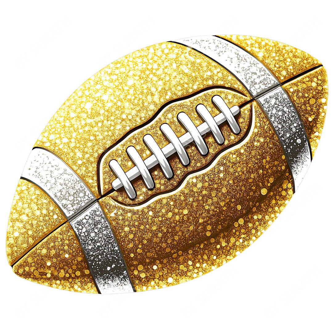 Gold Football PNG: Digital Download, Printable, Sublimation Design - Etsy