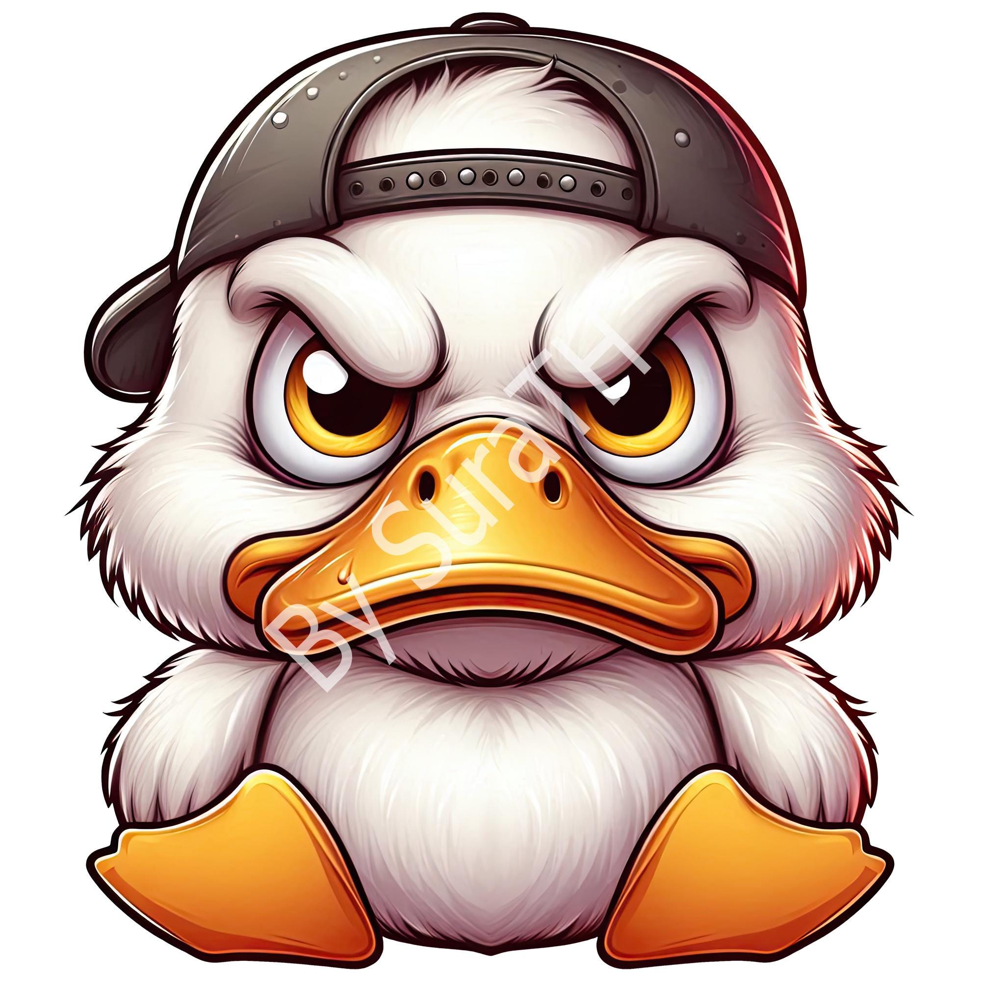 Grumpy Duck, 5 PNG, Funny Duckie Clipart, Digital Download, Sublimation ...