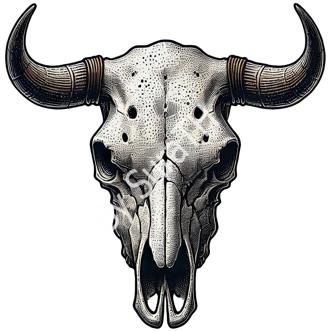Cow Skull PNG, 4 PNG, Cow Skull Clipart, Digital Download, Sublimation ...