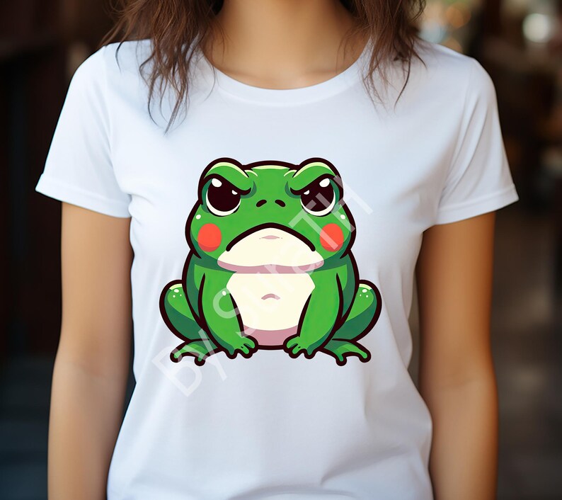 Grumpy Frog PNG, Funny Frog Clipart, Cute Frog Digital Download, Grumpy ...