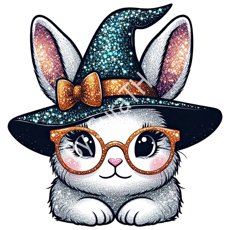 Cute Bunny Witch Hat PNG, Cute Rabbit Clipart, Rabbit Halloween, Bunny ...