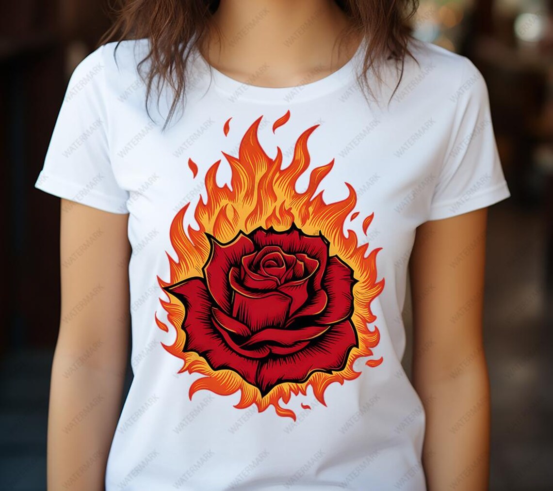 Rose on Fire PNG, Fire Rose Clipart, Flame Rose PNG, Fire Rose PNG ...