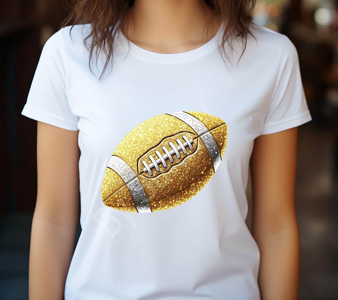 Gold Football PNG: Digital Download, Printable, Sublimation Design - Etsy