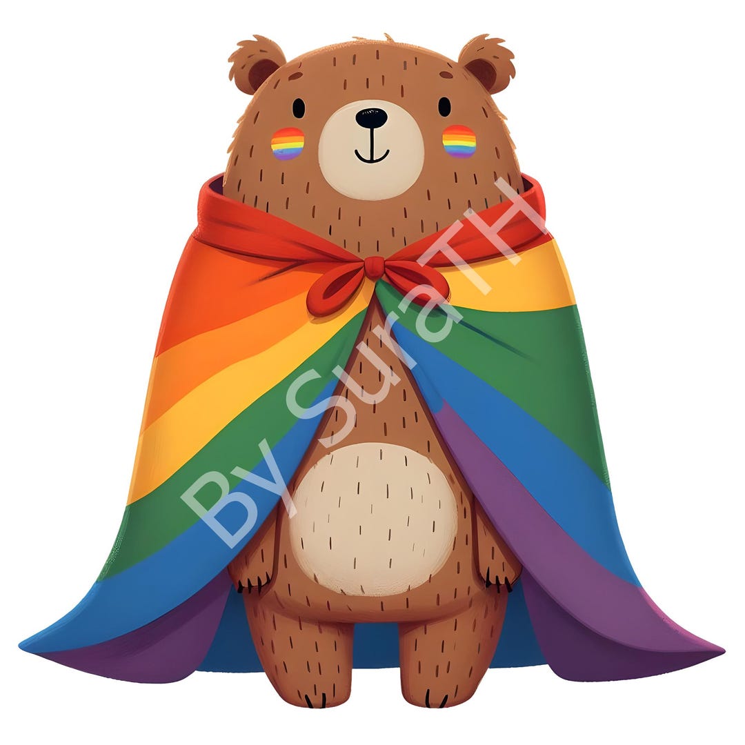 LGBTQ Bear Pride PNG: Rainbow Flag Clipart (digital Download) - Etsy