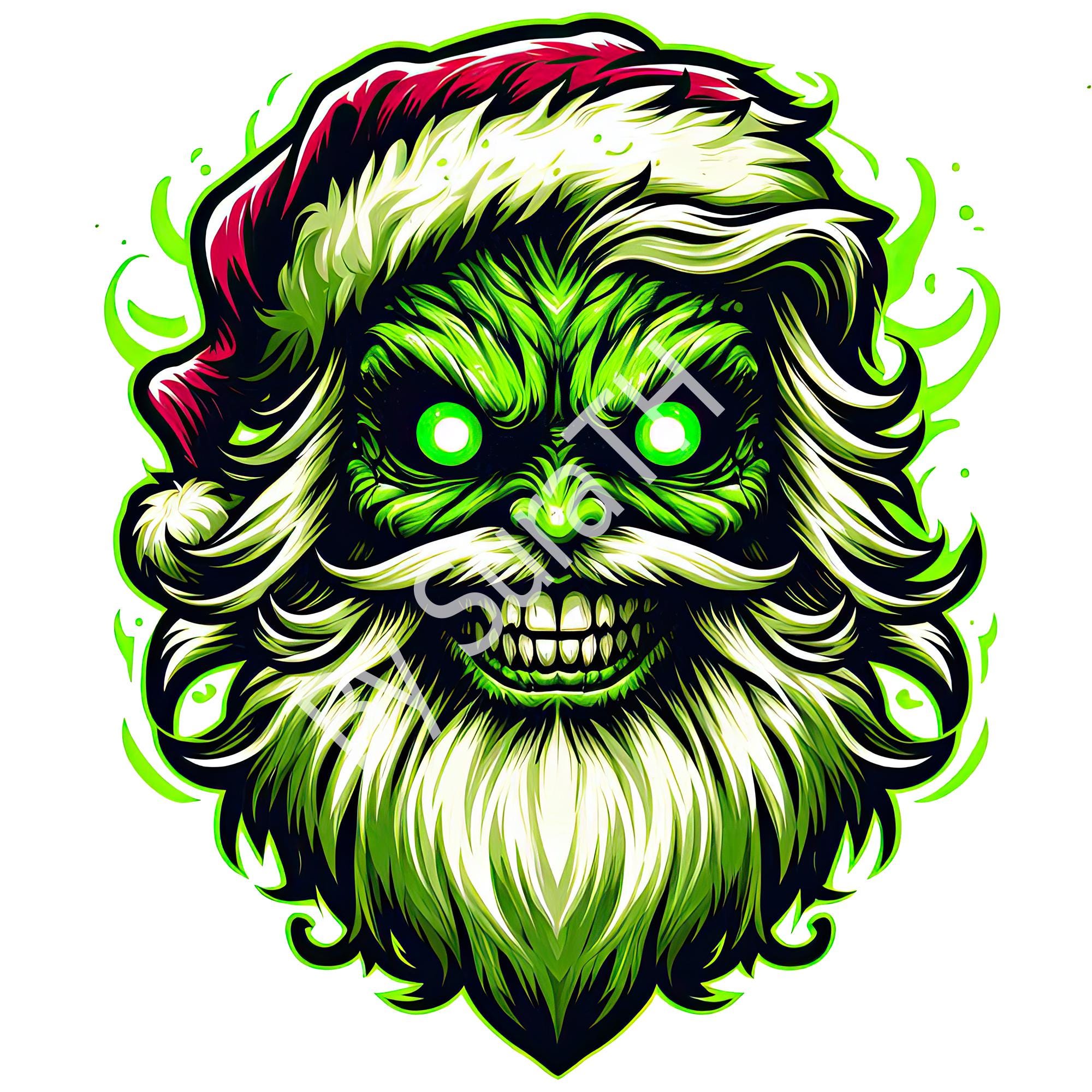 Scary Santa PNG, 5 Designs, Funny Christmas Clipart, Digital Download ...