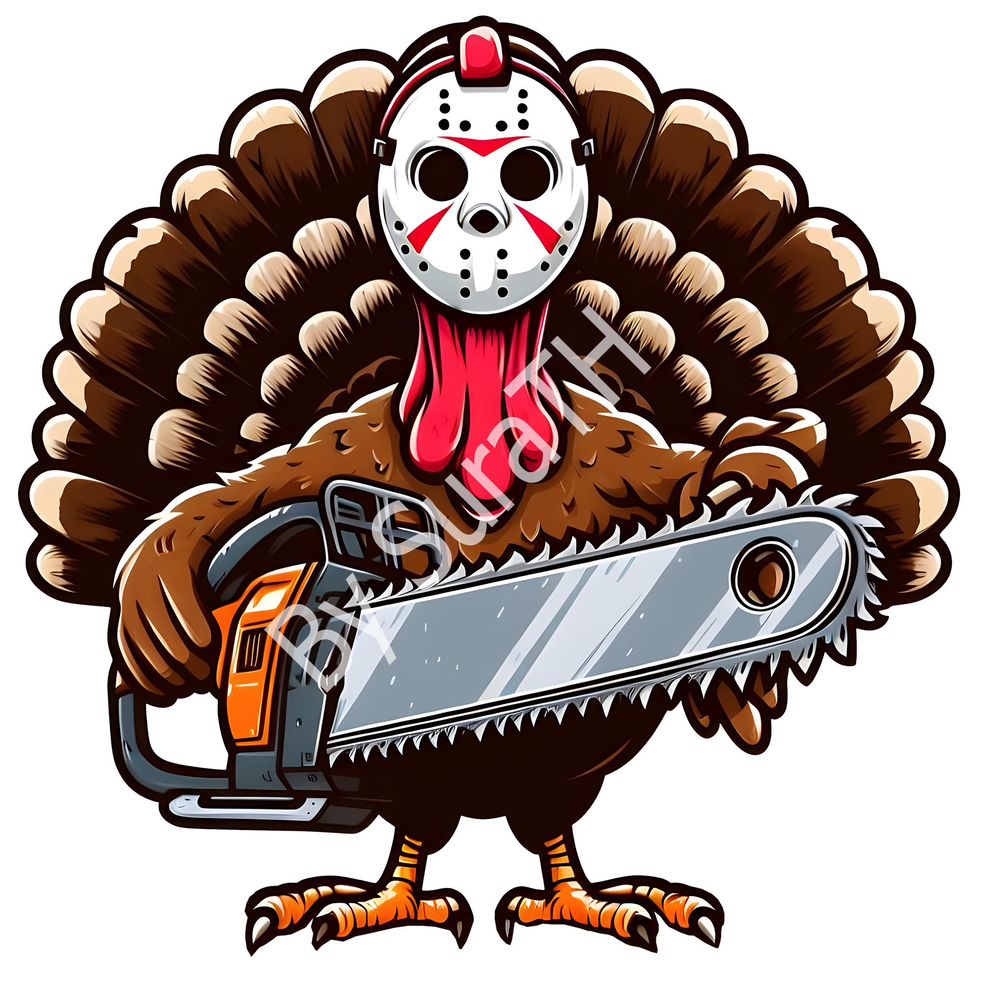 Scary Turkey Thanksgiving Day PNG, Funny Turkey PNG, Turkey Clipart ...
