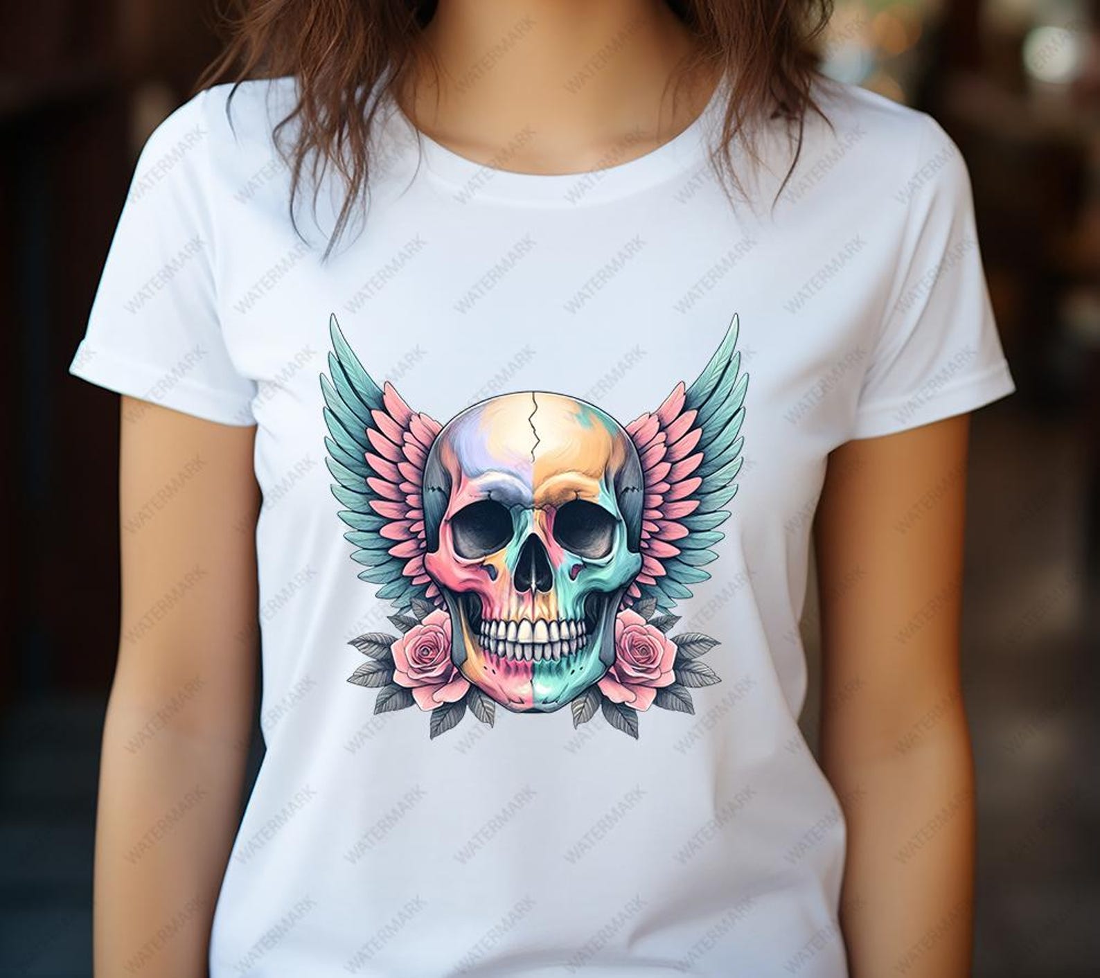 Pastel Skull, Skull PNG, Flying Skull, Wing Skull, Pastel Skull Clipart ...