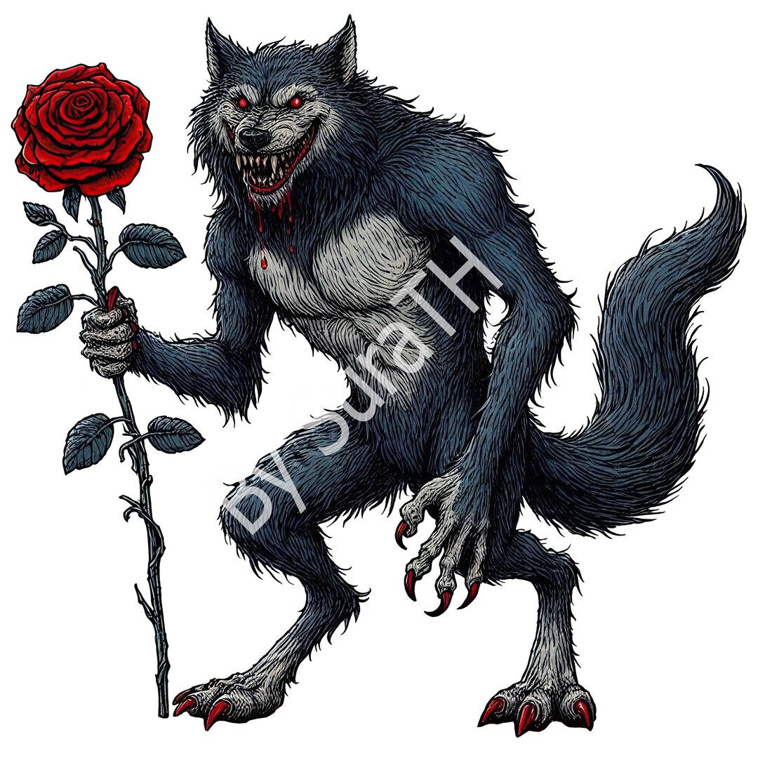 Scary Werewolf PNG, Werewolf Clipart, Halloween Werewolf, Rose Flower ...