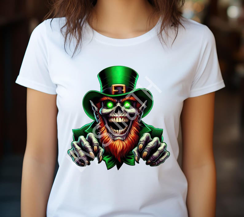 Scary Leprechaun Clipart: Evil St Patrick's Day PNG (digital Download ...