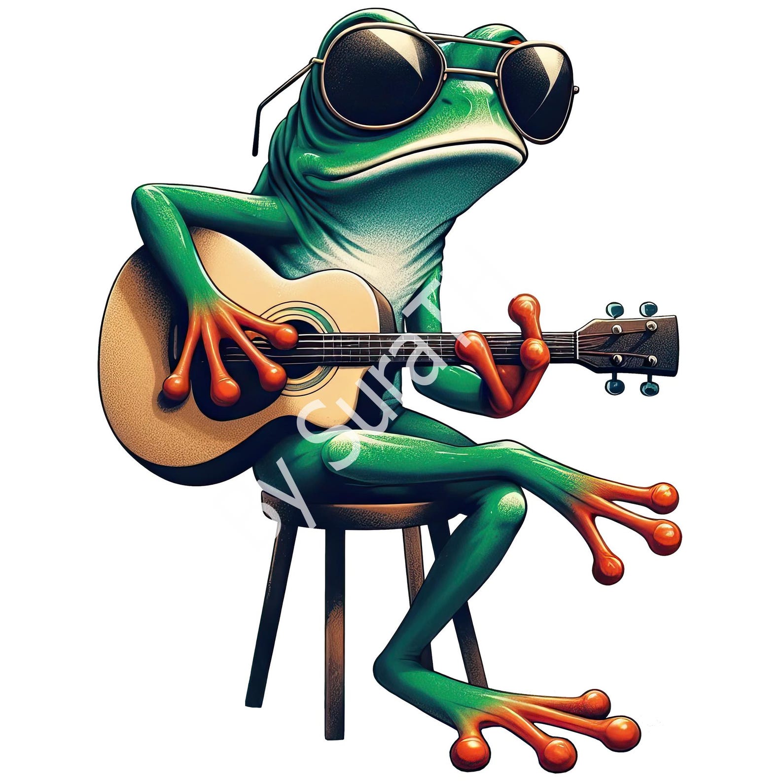 Frog Playing Guitar, 8 Frog PNG Bundle, Funny Frog PNG, Frog Guitar ...