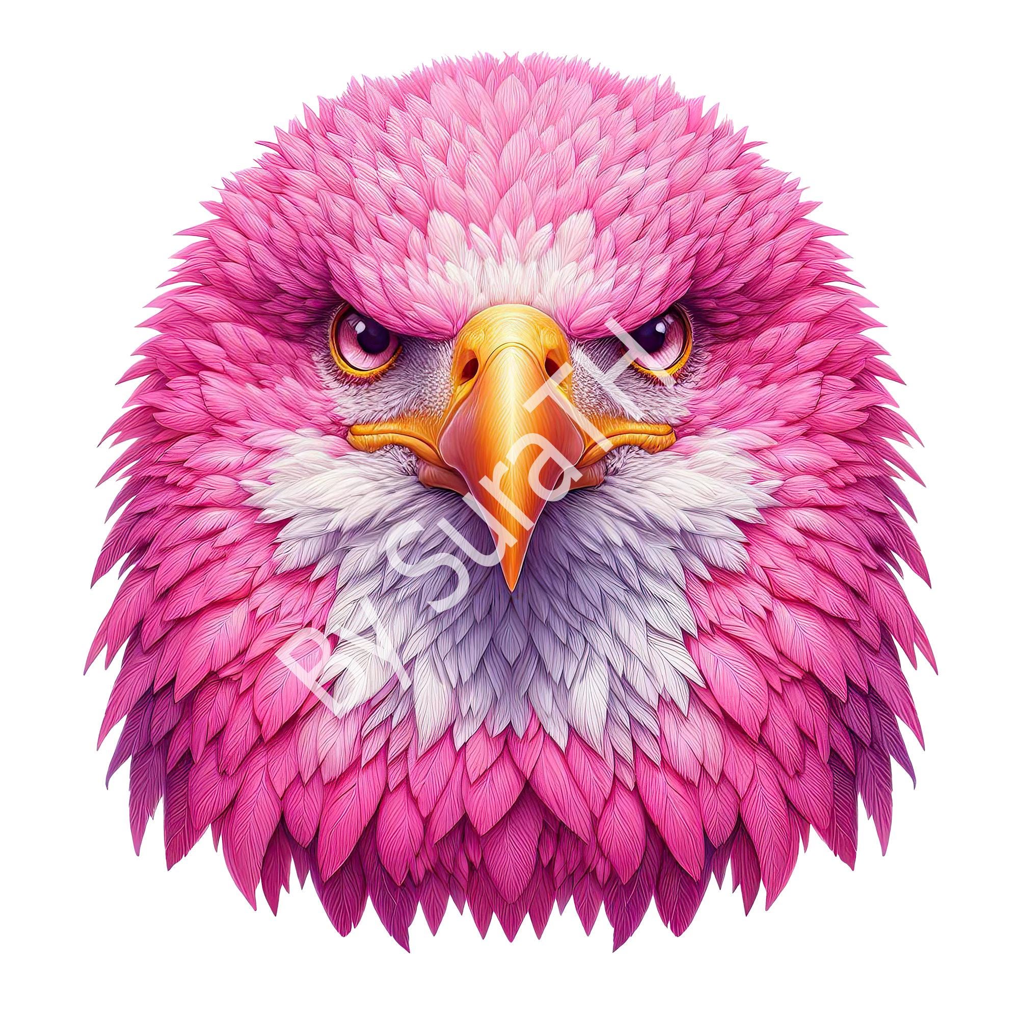 Pink Eagle PNG, Pink Bald Eagle Face, Bald Eagle Clipart, Cute Eagle ...