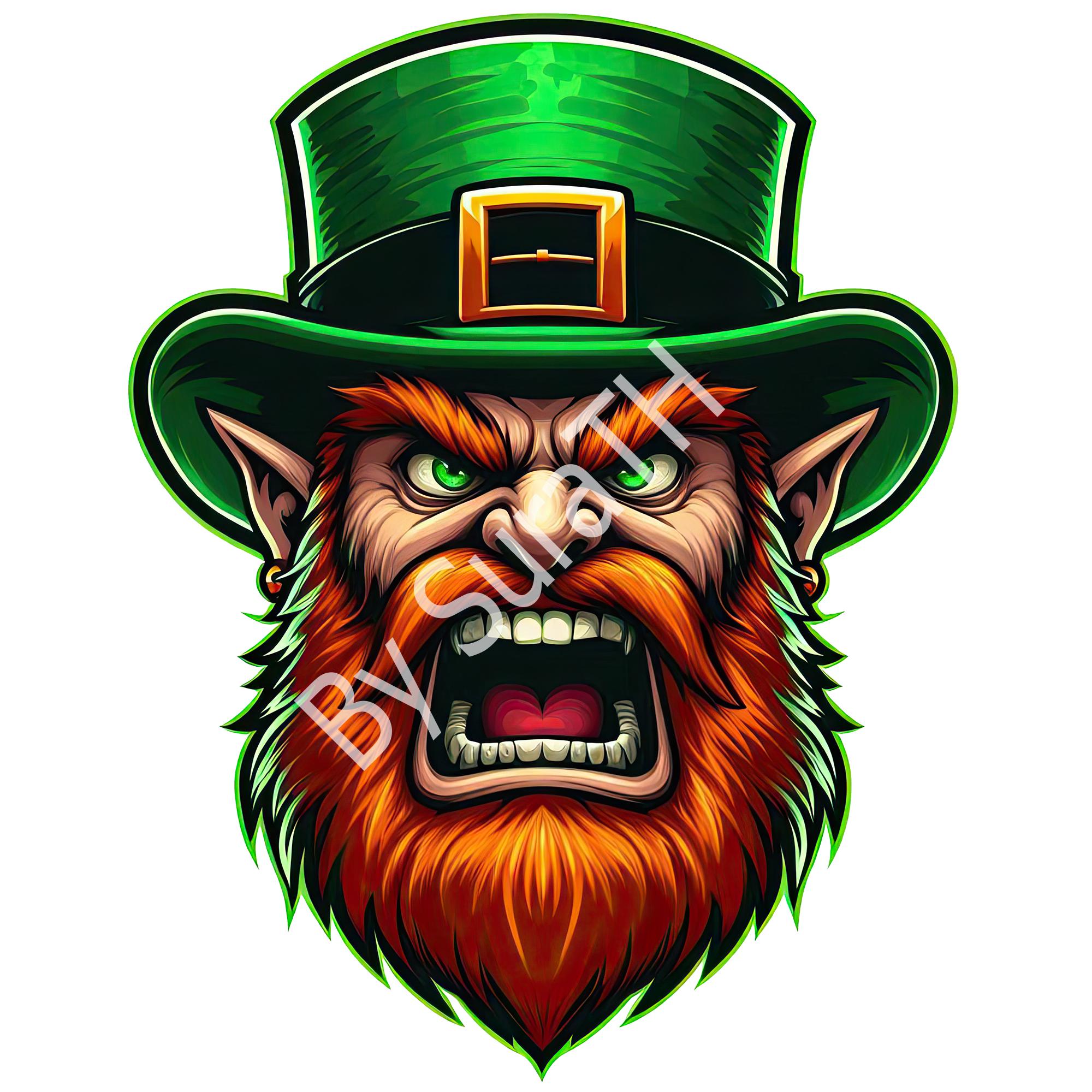 Angry Leprechaun, 4 PNG, Angry Leprechaun Clipart, Funny St Patrick's ...