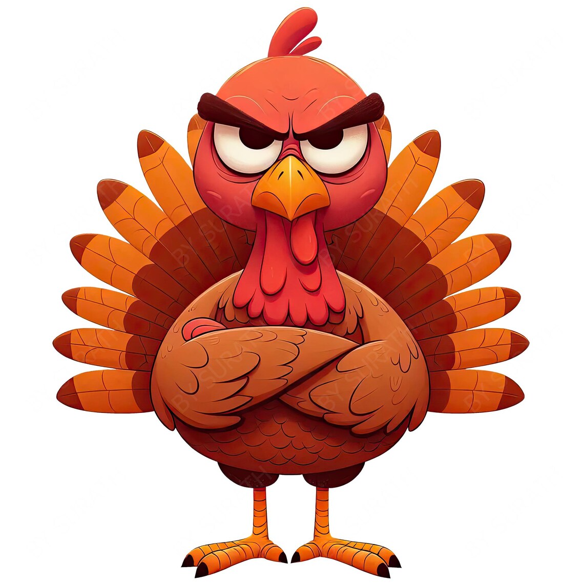 Funny Grumpy Turkey Clipart, Thanksgiving PNG (digital Download) - Etsy