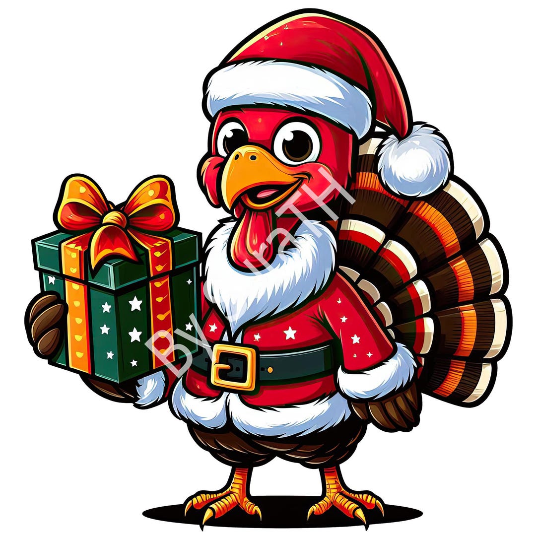 Santa Turkey PNG, Funny Thanksgiving , Turkey Clipart, Christmas Turkey ...