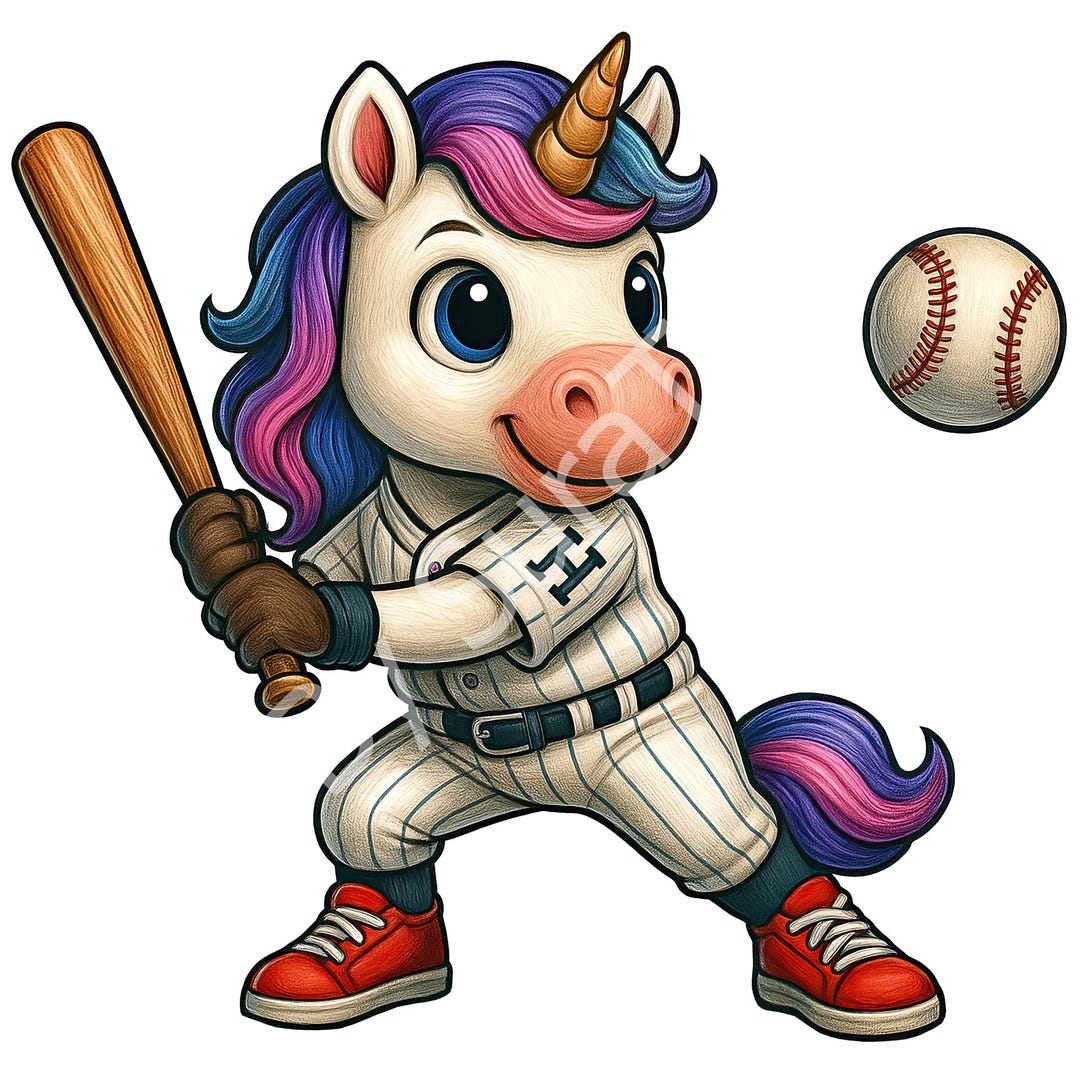 Unicorn Baseball PNG, Baseball Unicorn Clipart, Cute Unicorn, Funny ...