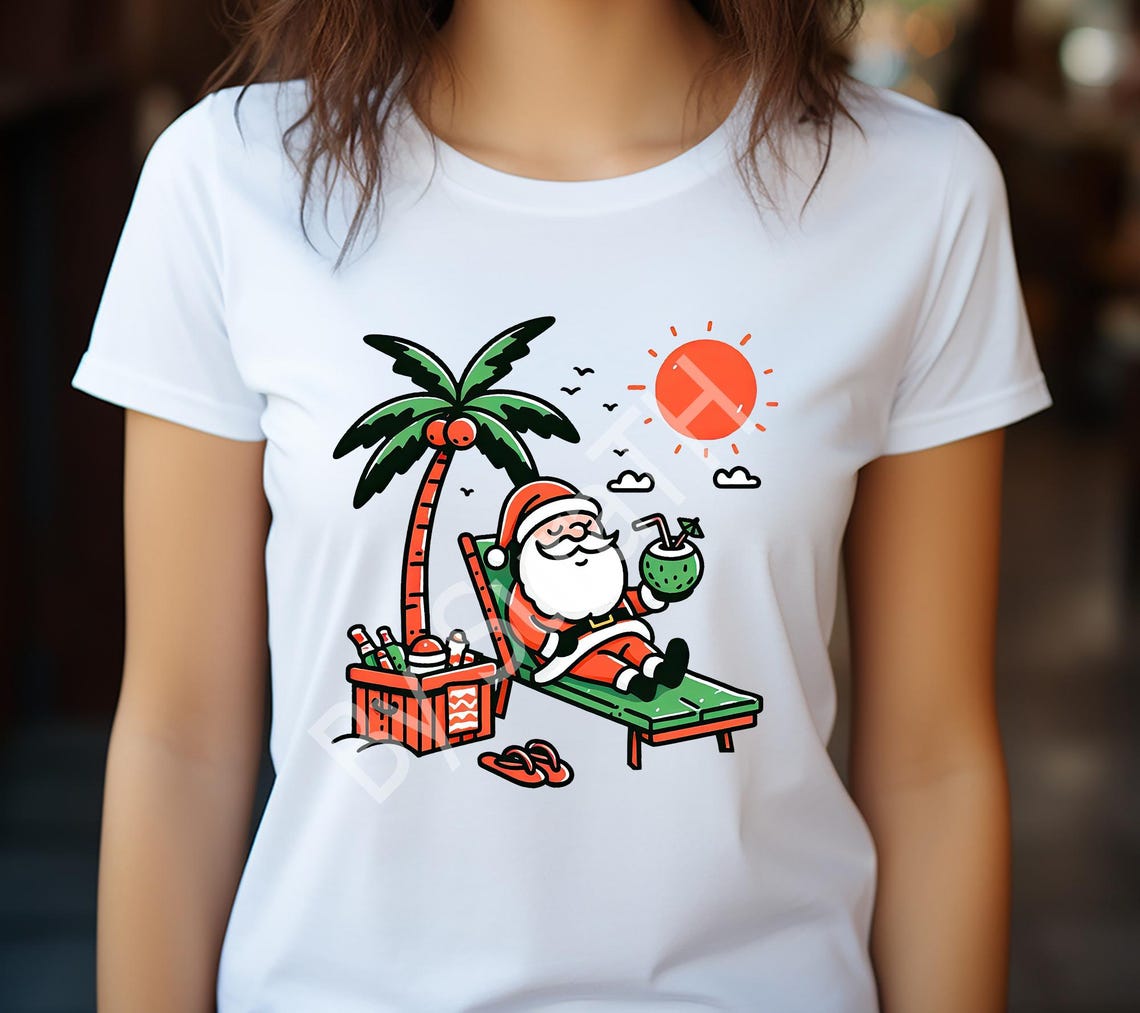 Santa Claus Sunbathing PNG, Funny Santa Clipart, Funny Christmas PNG ...